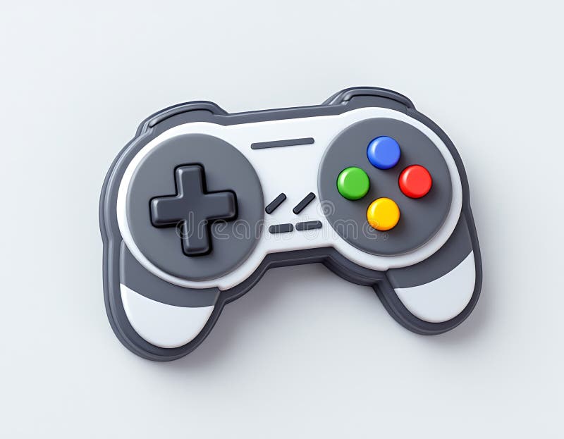 Retro Gaming Controller: a Nostalgia-Inducing 3D Render of a Classic ...
