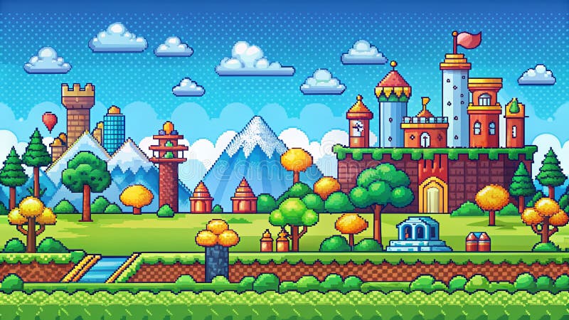 A Retro Gaming Paradise Immersive Panoramic Background Featuring ...