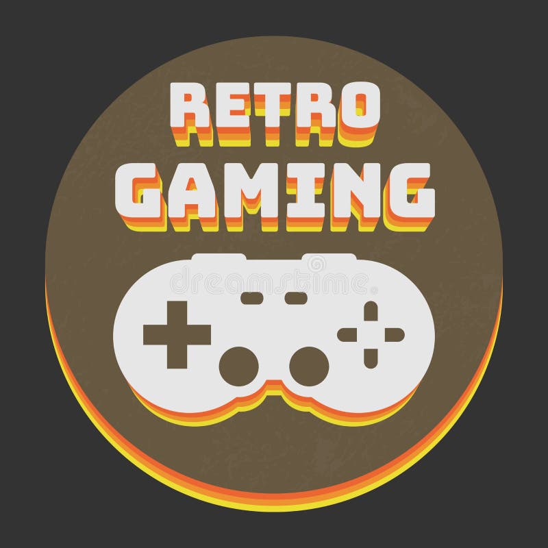 Retro Gaming Sticker or Sign with Game Controller Stock Vector ...