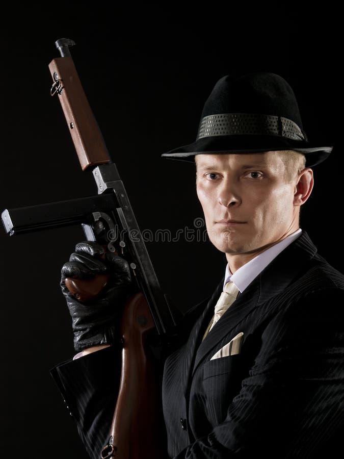 Retro gangsta style stock photo. Image of fedora, people - 16976708