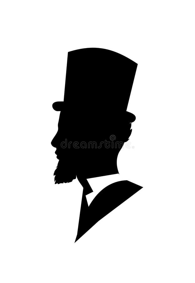 Retro Gentleman Face Profile Shape Illustration Stock Illustration ...