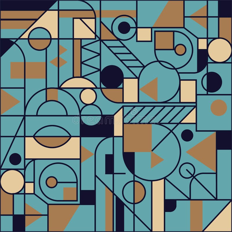 Retro Geometric Abstract Seamless Background Design. Modern Pattern ...