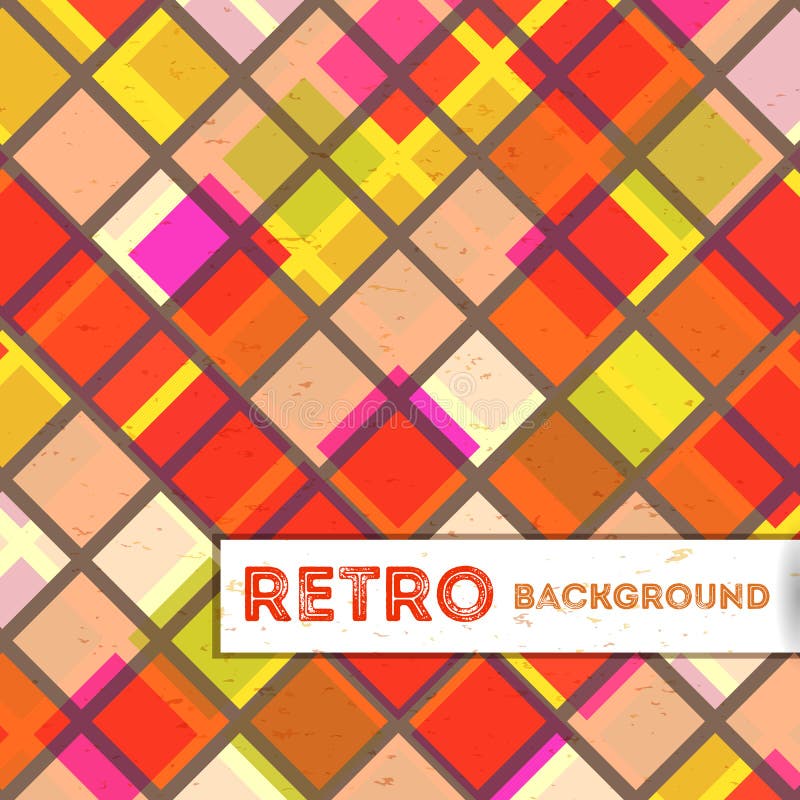 Retro geometric background stock vector. Illustration of poster - 77873879
