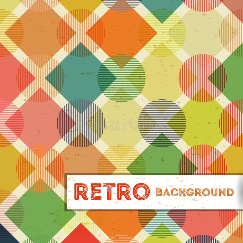 Retro geometric background stock vector. Illustration of book - 77873778