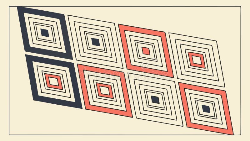 Retro Geometric Diamonds Pattern Abstract Design, Vector Design ...