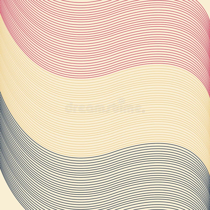 Retro Geometric Line Art Pattern Vector, Abstract Retro Background ...