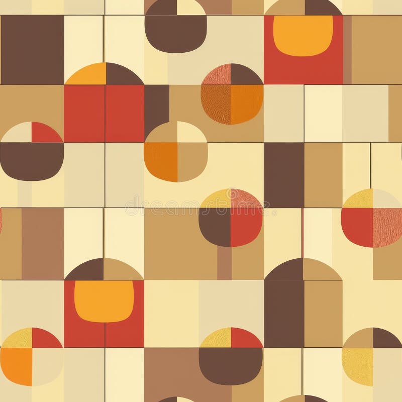 Retro Geometric Pattern Wallpaper - Colorful Mid-Century Design ...