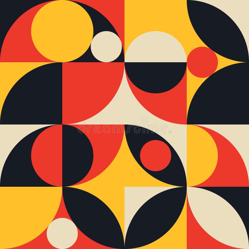 Retro Geometric Seamless Pattern. Simple Geo Print, Background Stock ...