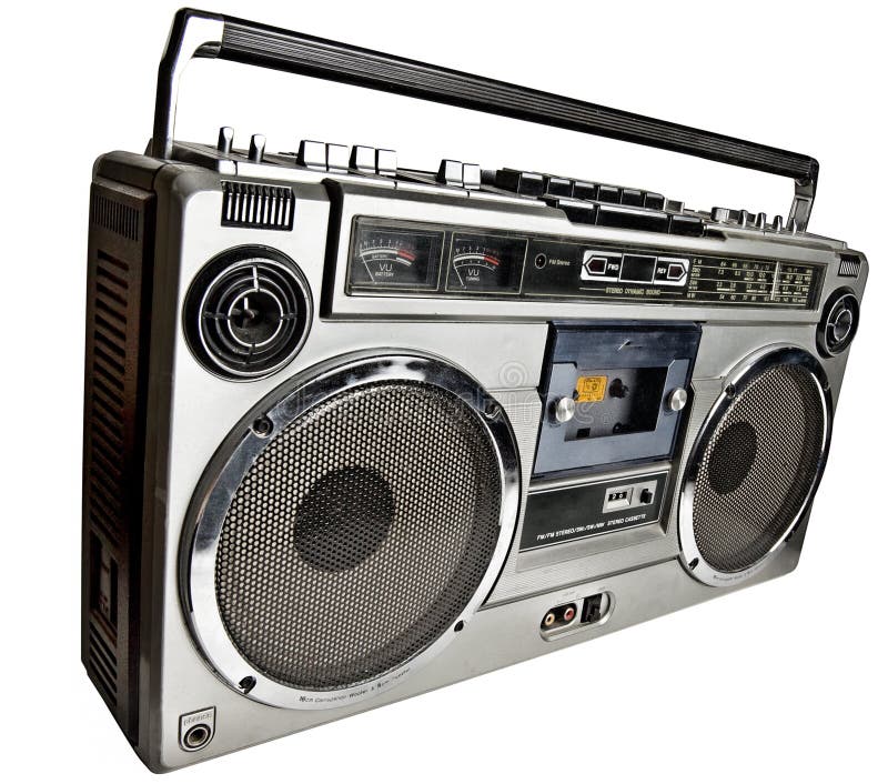 Retro ghetto blaster stock image. Image of communication - 18850075