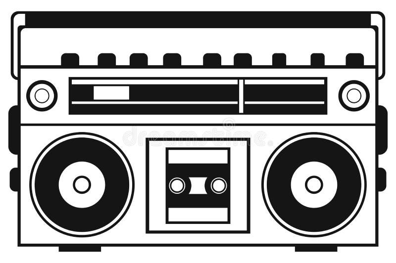 Retro ghetto blaster stock vector. Illustration of music - 31877723