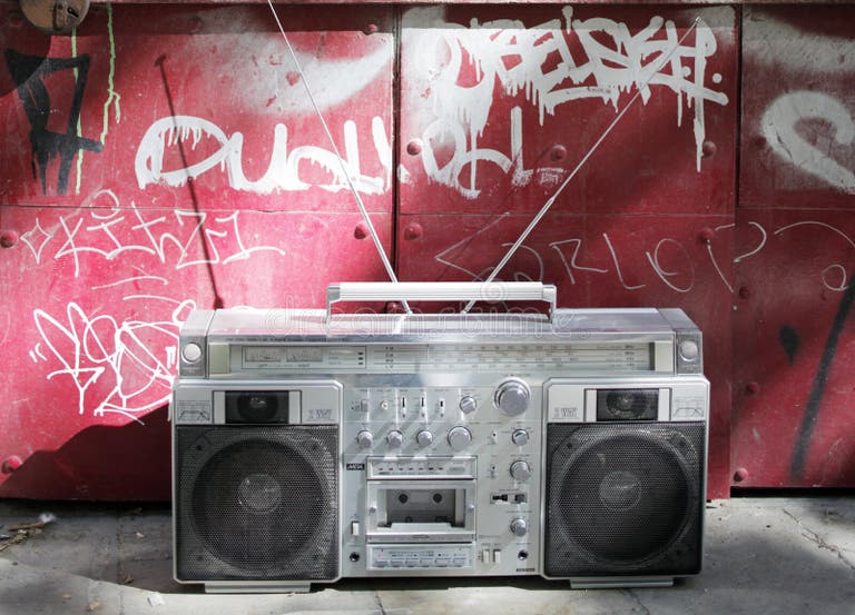 Retro ghettoblaster stock image. Image of beat, musicbox - 16625901