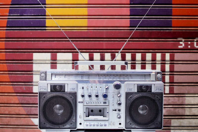 Retro ghettoblaster stock photo. Image of equipment, hifi - 17155150