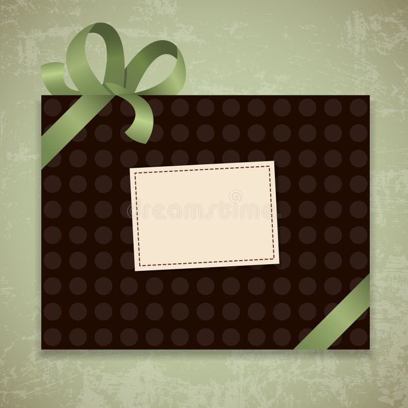 Retro gift box. stock illustration. Illustration of paper - 28143716