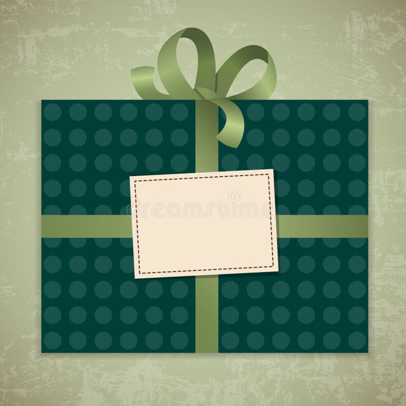 Retro gift box. stock illustration. Illustration of color - 28143761