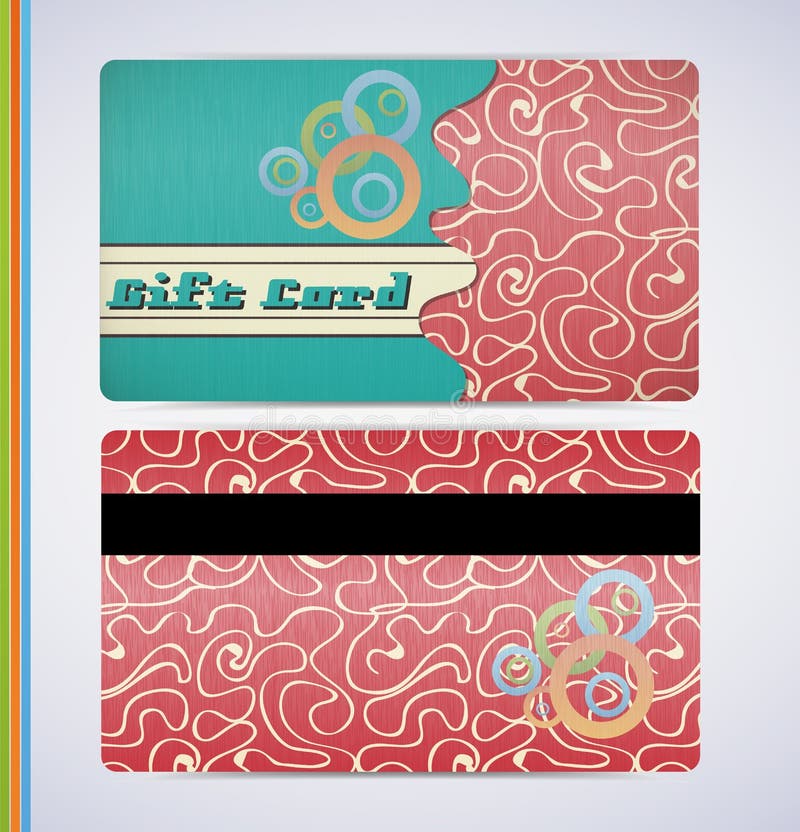 Retro Gift Card stock illustration. Illustration of bright - 25063390