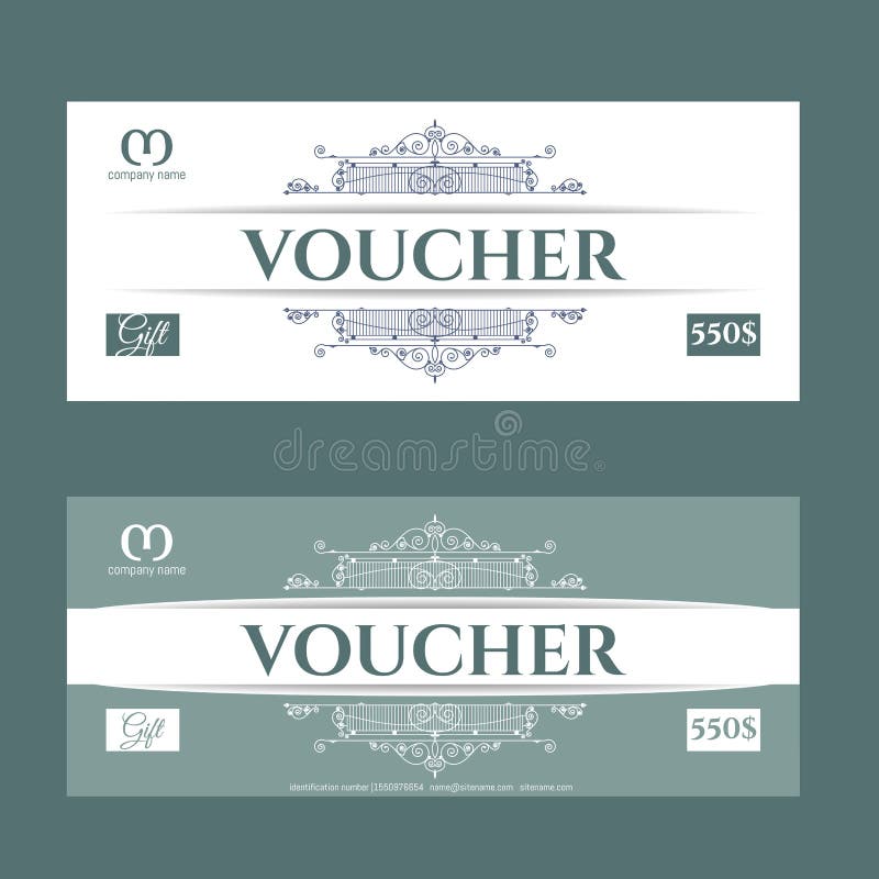 Retro Gift Voucher and a Place for Text, Logo, Contact Information ...