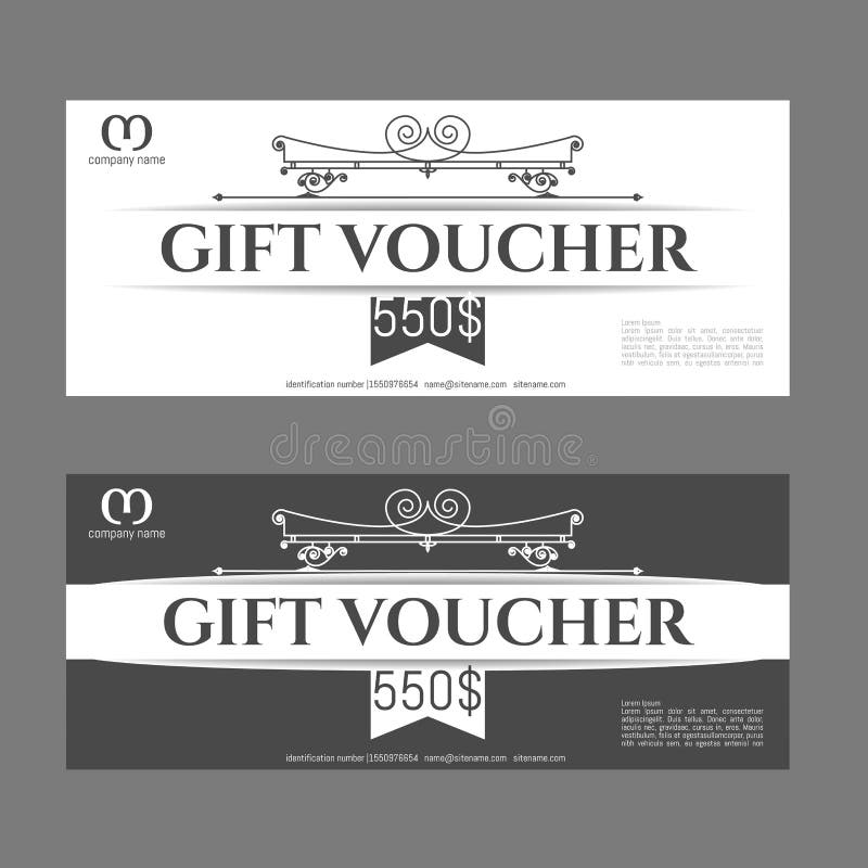 Retro Gift Voucher and a Place for Text, Logo, Contact Information ...