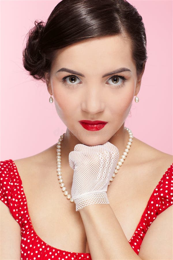 Retro girl stock photo. Image of white, beauty, expression - 13727990