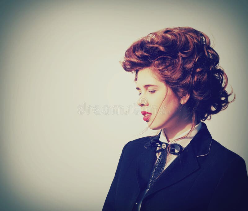 Retro girl stock photo. Image of face, retro, sensuality - 51701942