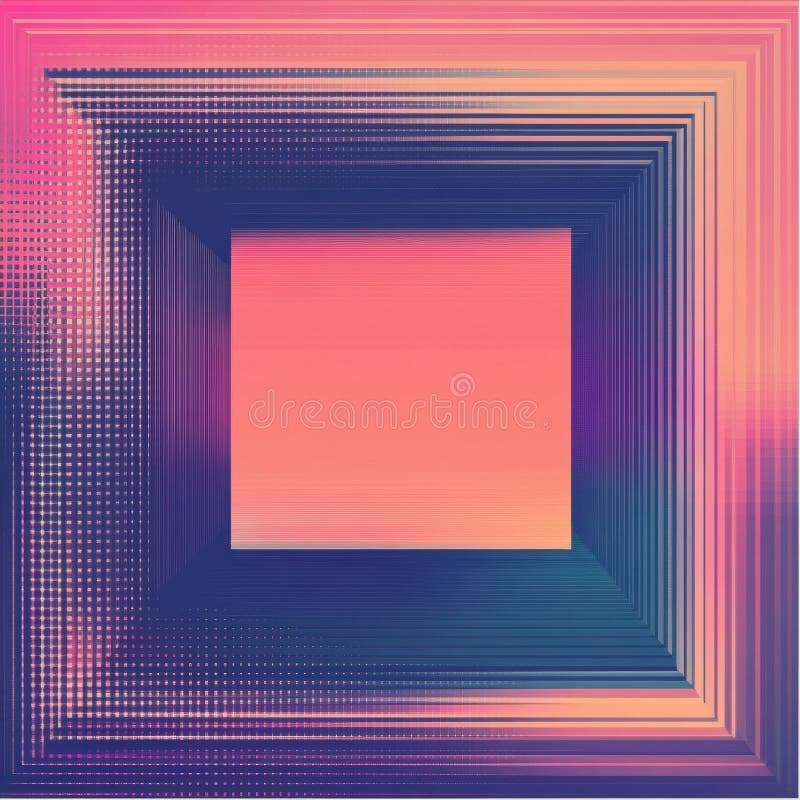 Retro Glitch Effect Featuring Pixelated Squares in Vaporwave Colors ...