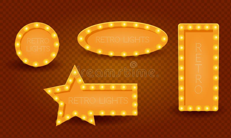 Retro glowing banners. stock vector. Illustration of advertise - 157325509