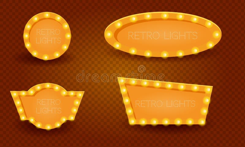 Retro glowing banners. stock vector. Illustration of banner - 157644307