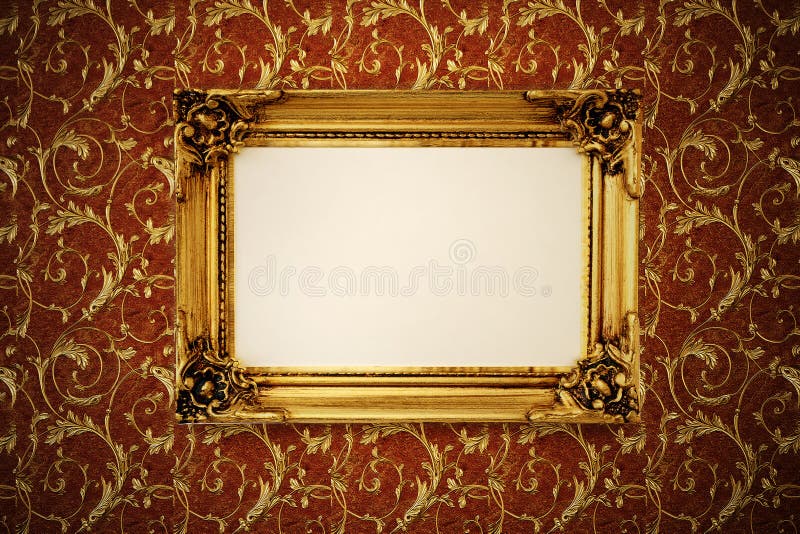 Retro Gold Frame stock illustration. Illustration of rectangle - 37024919