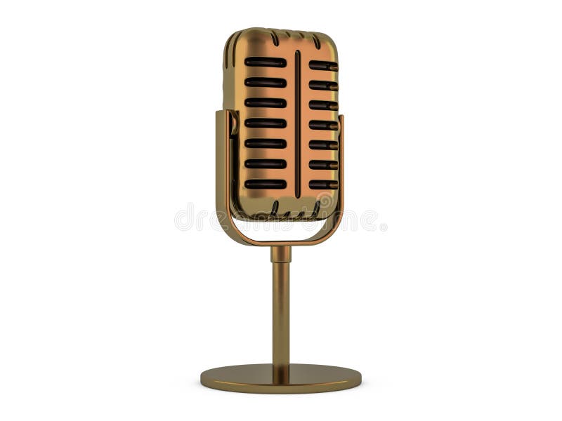 Gold Retro Microphone Stand Stock Illustrations – 189 Gold Retro ...