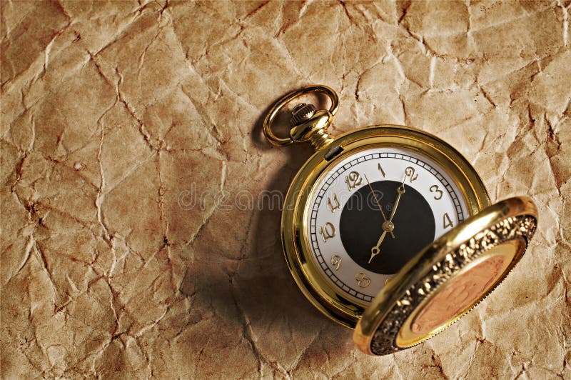 Retro gold pocket watch stock photo. Image of aged, golden - 71213402