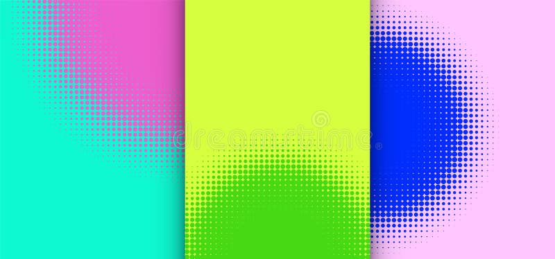 Retro Gradient Poster Background Vector Set Stock Vector - Illustration ...