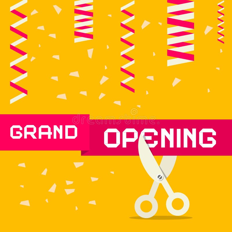 Retro Grand Opening Vector Illustration Stock Illustration ...