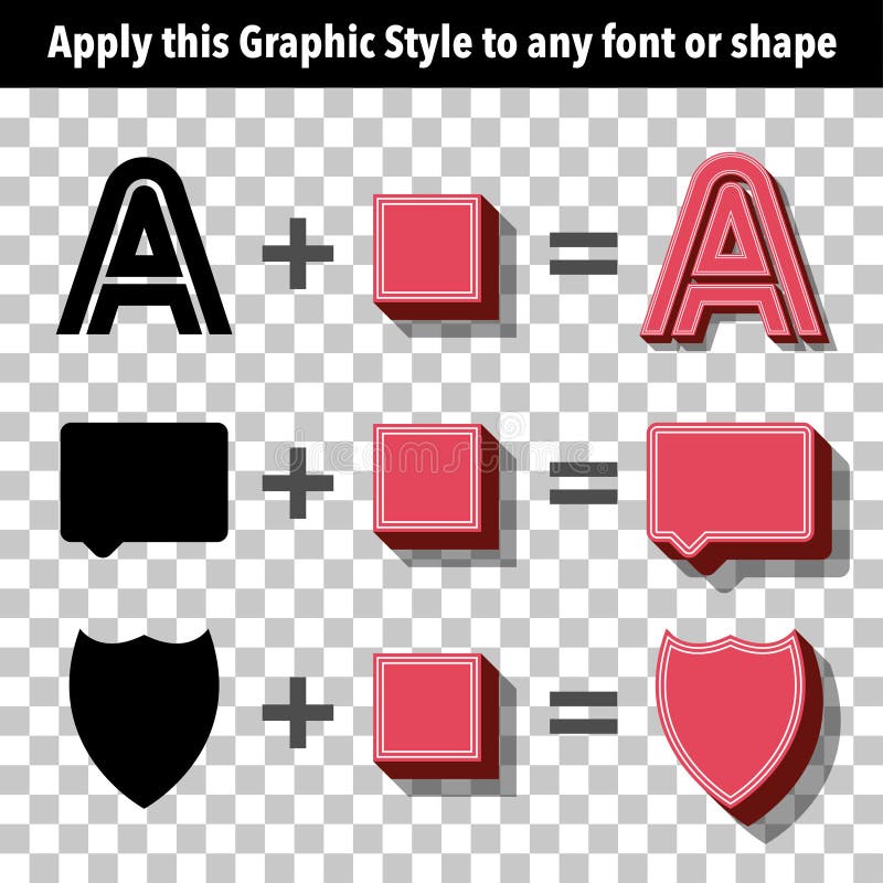 Retro Graphic Style for Text and Shapes Stock Vector - Illustration of ...