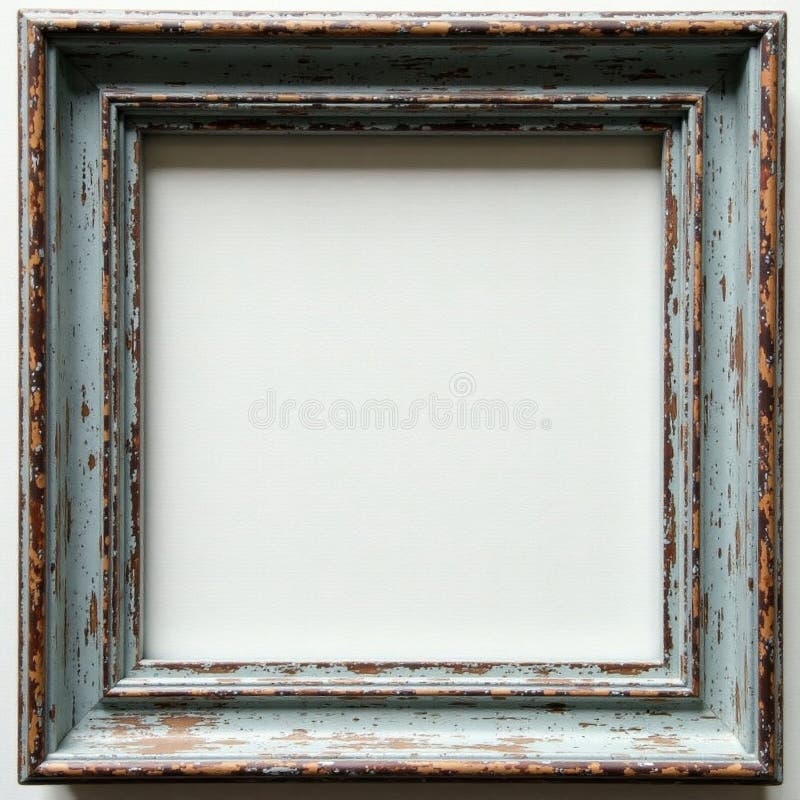 Retro Gray Frame, Weathered Wood Grain Visible , Picture, Object Stock ...