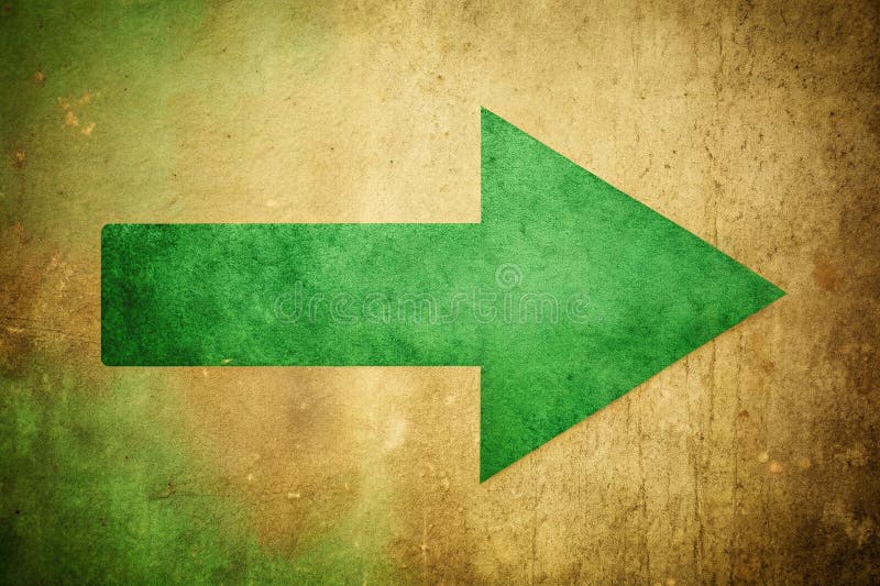 Retro Green Arrow Pointer a Classic Directional Graphic for Vintage ...