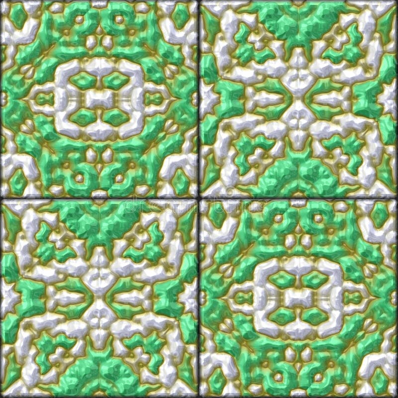 Retro Green Glazed Genarated Tiles - Texture Stock Image - Image of ...