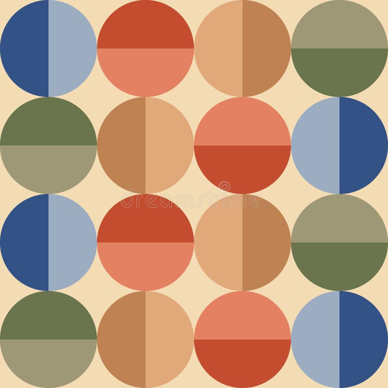 Retro Groove Pattern with Circles in the Style of 70 S Stock Vector ...