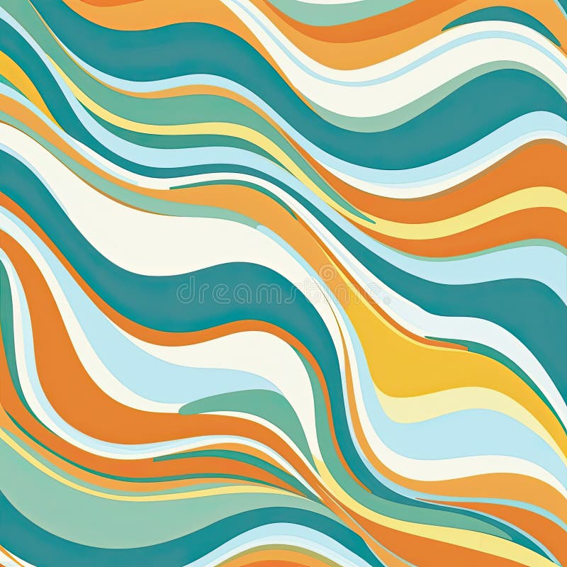 Retro Groovy Burst. Summer and Carnival Backdrop with Vibrant Strokes ...