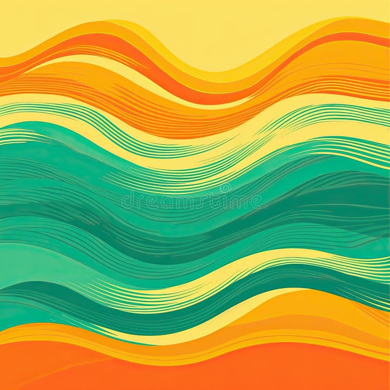 Retro Groovy Burst. Summer and Carnival Backdrop with Vibrant Strokes ...