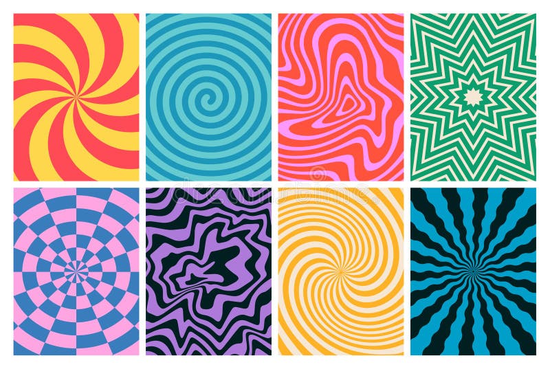 Retro Groovy Burst. Summer and Carnival Backdrop with Vibrant Strokes ...