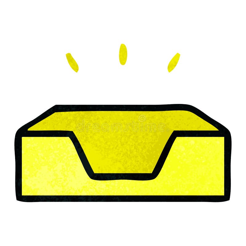 Retro Grunge Texture Cartoon of a Empty Tray Stock Vector ...