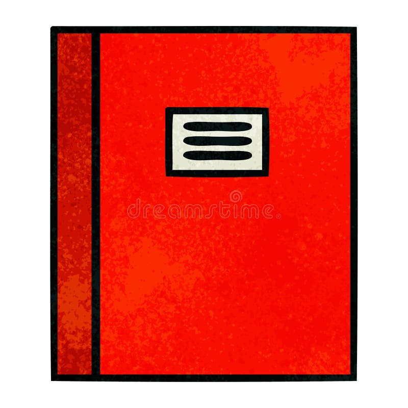 Retro Grunge Texture Cartoon of a Journal Book Stock Vector ...