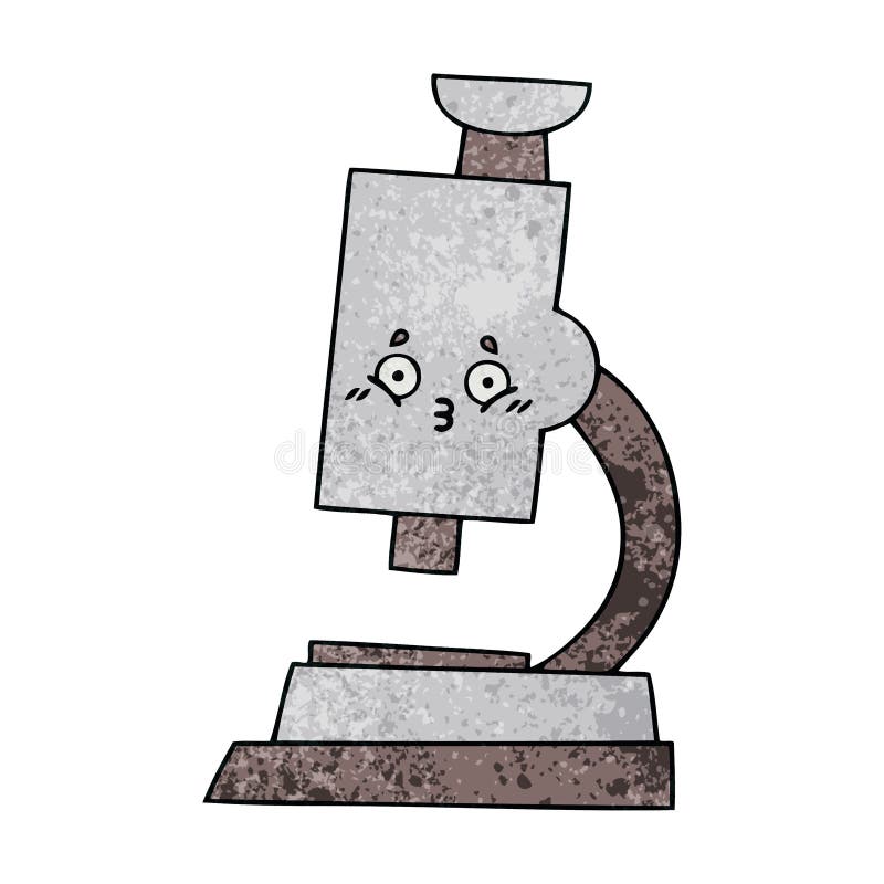 Retro Grunge Texture Cartoon Microscope Stock Vector - Illustration of ...