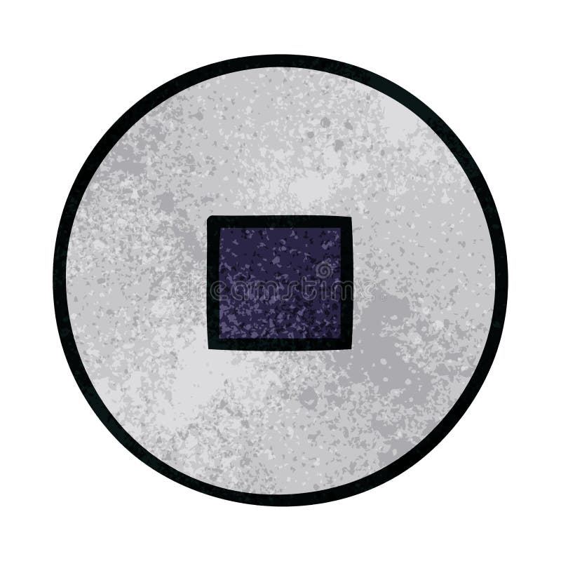 Retro Grunge Texture Cartoon of a Stop Button Stock Vector ...