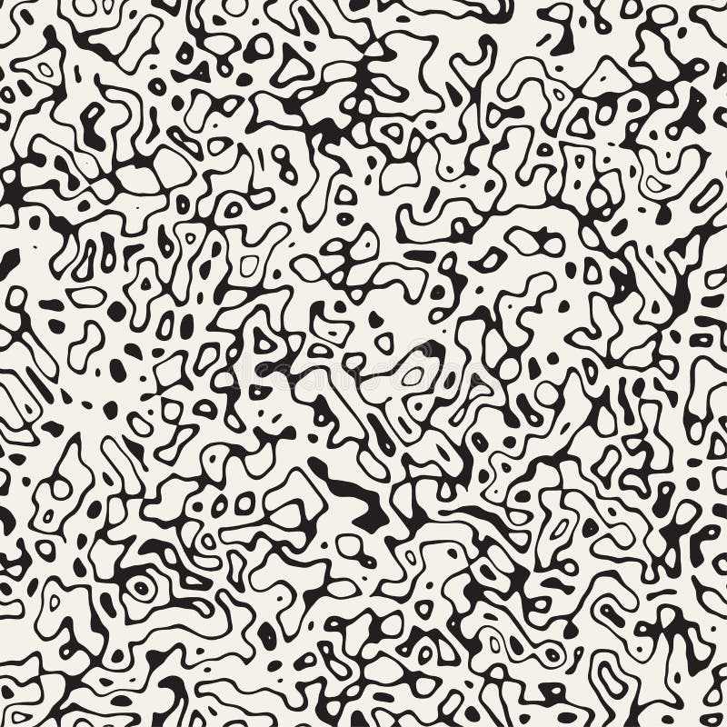 Retro Grungy Noise Texture Vector Seamless Black And White Pattern Stock Vector Illustration