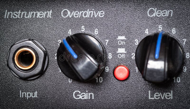 Retro Guitar Amplifier Control Panel. Stock Image - Image of rock ...