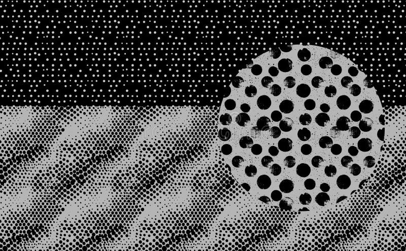 Retro Halftone Background with Graphic Dotted Circle Pattern. Vintage ...
