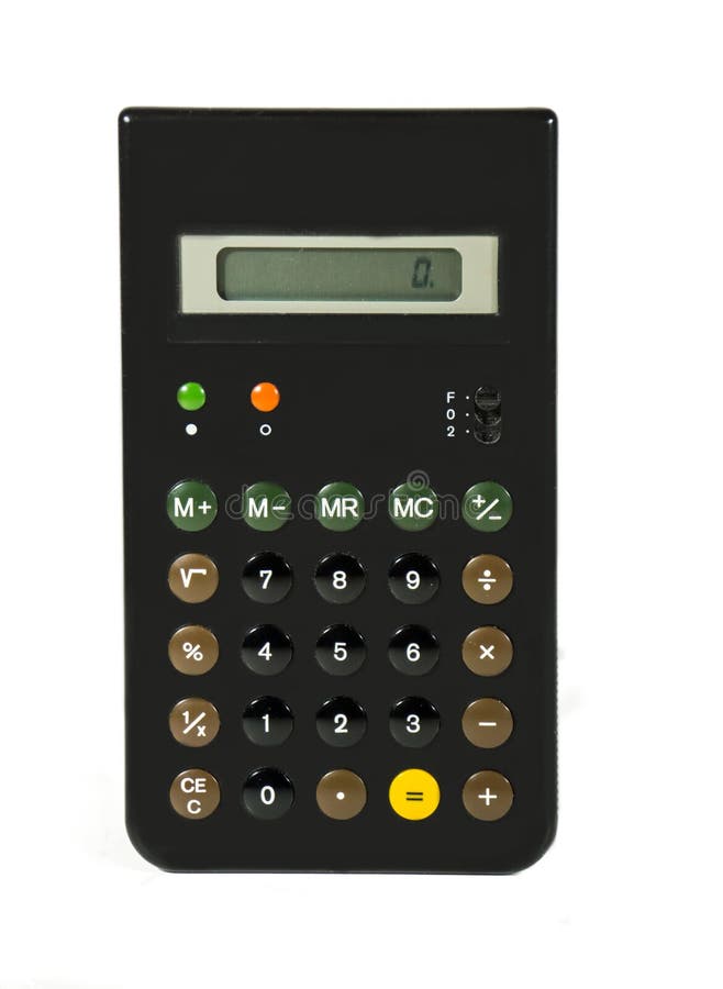 A Retro Hand Held Calculator Stock Photo - Image of counting ...