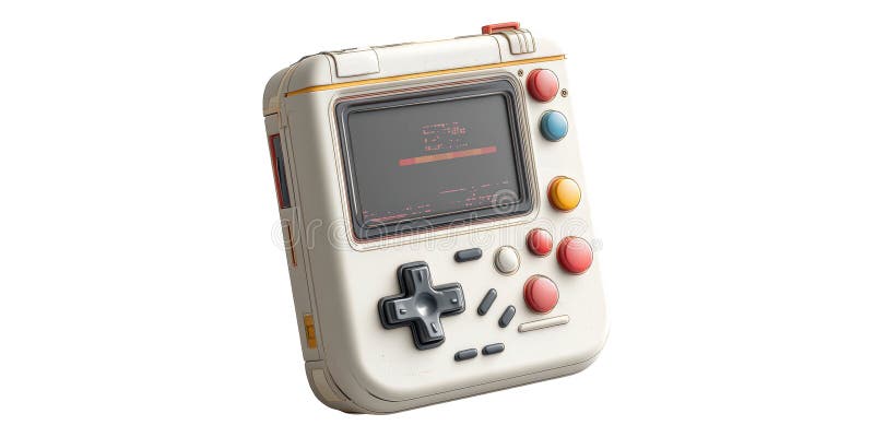 Retro Handheld Game Console Isolated Representing Nostalgic Gaming on ...