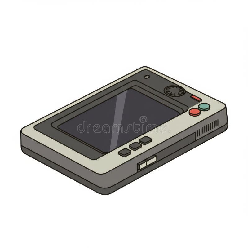 Retro Handheld Game Console Pixel Art Illustration Stock Illustration ...