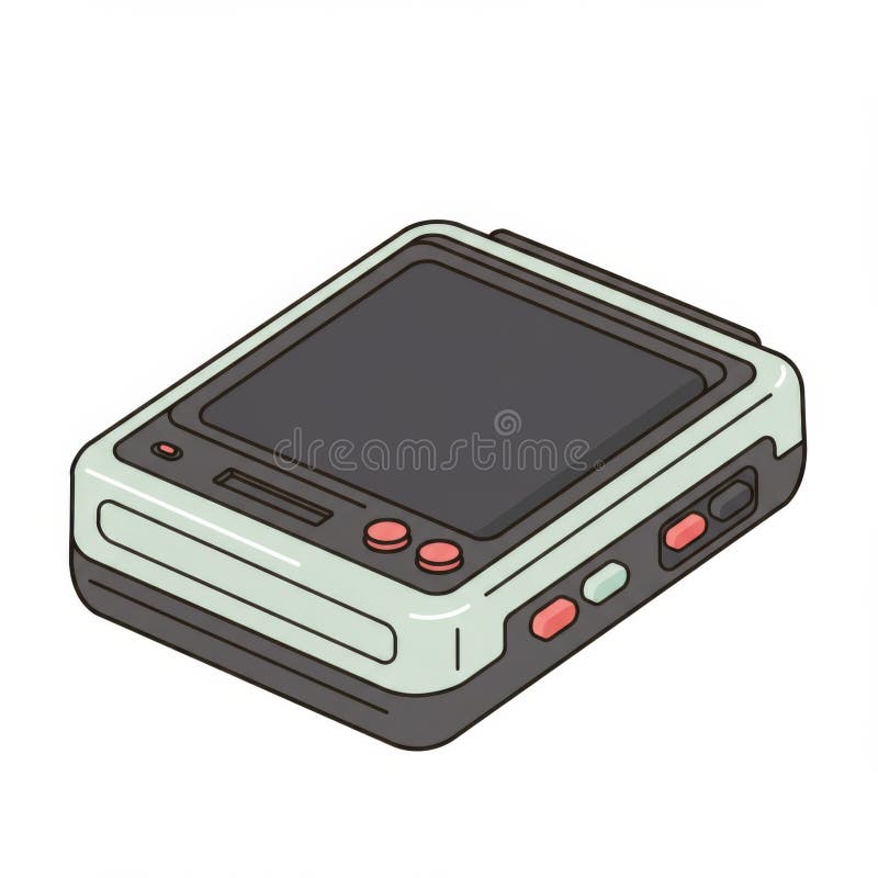 Retro Handheld Game Console Pixel Art Illustration Stock Illustration ...